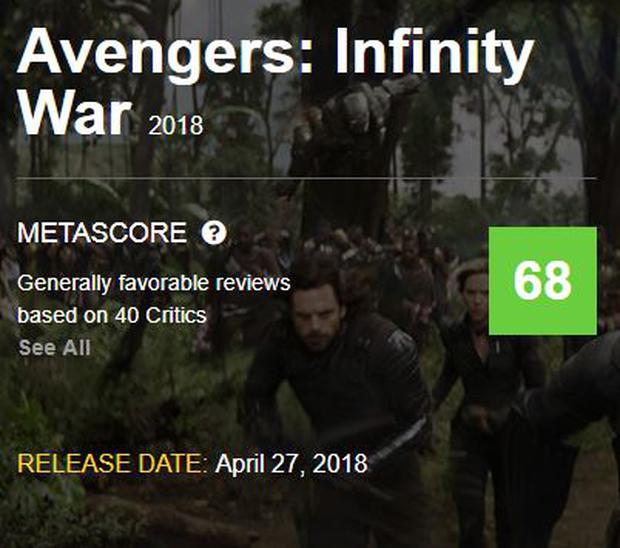 "Avengers: Infinity War": Metacritic no le da una buena nota a la pelícual de Marvel | DEPOR ...