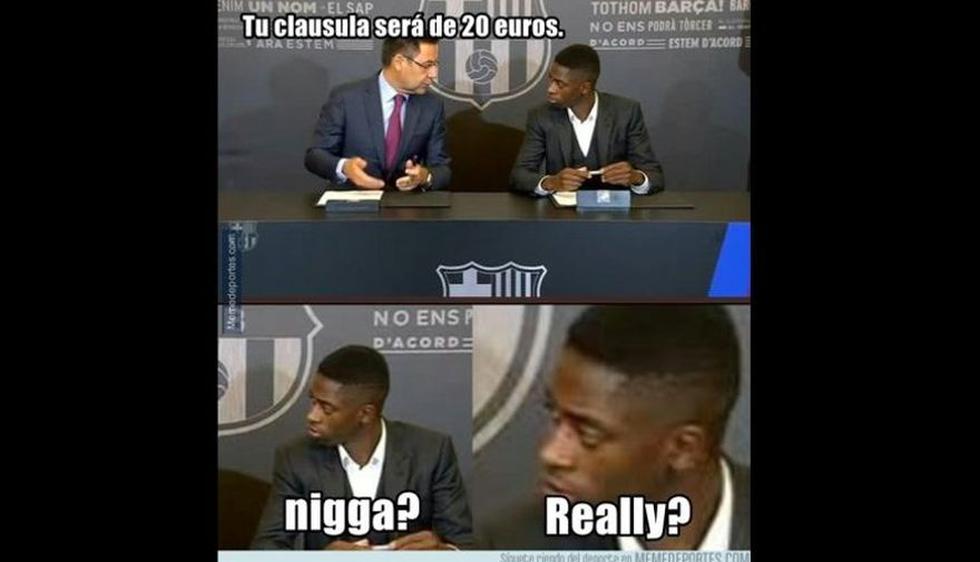 Los memes de la presentación de Dembélé con el Barcelona en el Camp Nou ...